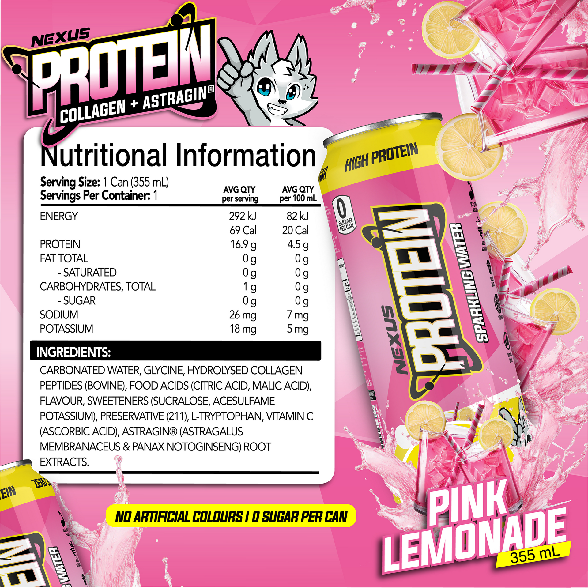 Sparkling Protein Water – 15.5g Collagen, Zero Sugar | Nexus – Nexus ...