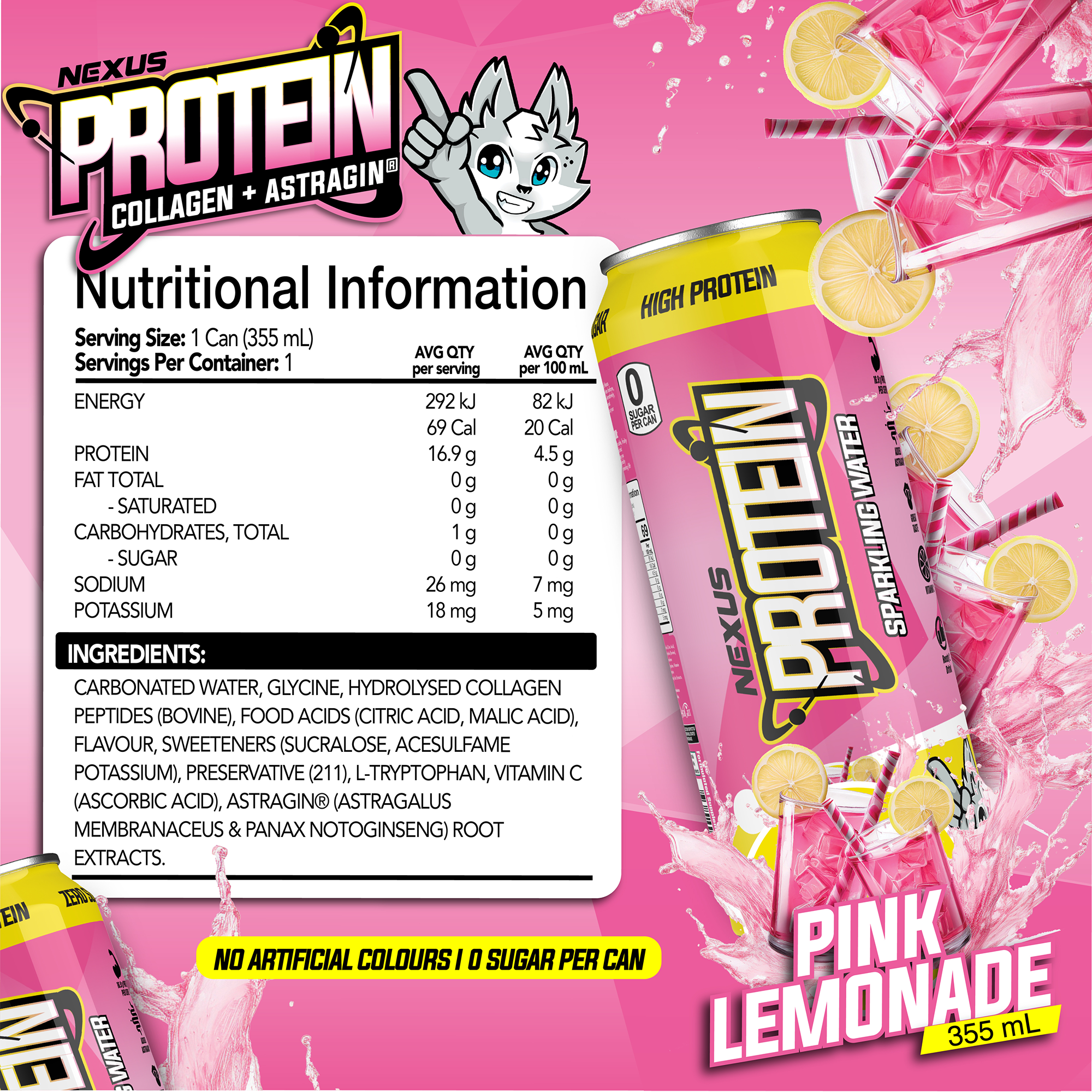 Sparkling Protein Water – 15.5g Collagen, Zero Sugar | Nexus – Nexus ...