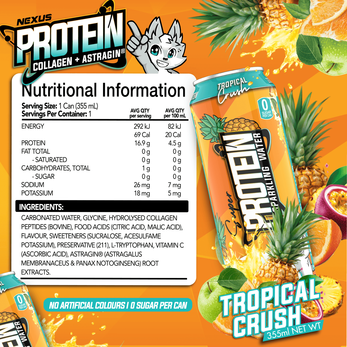 Sparkling Protein Water – 15.5g Collagen, Zero Sugar | Nexus – Nexus ...