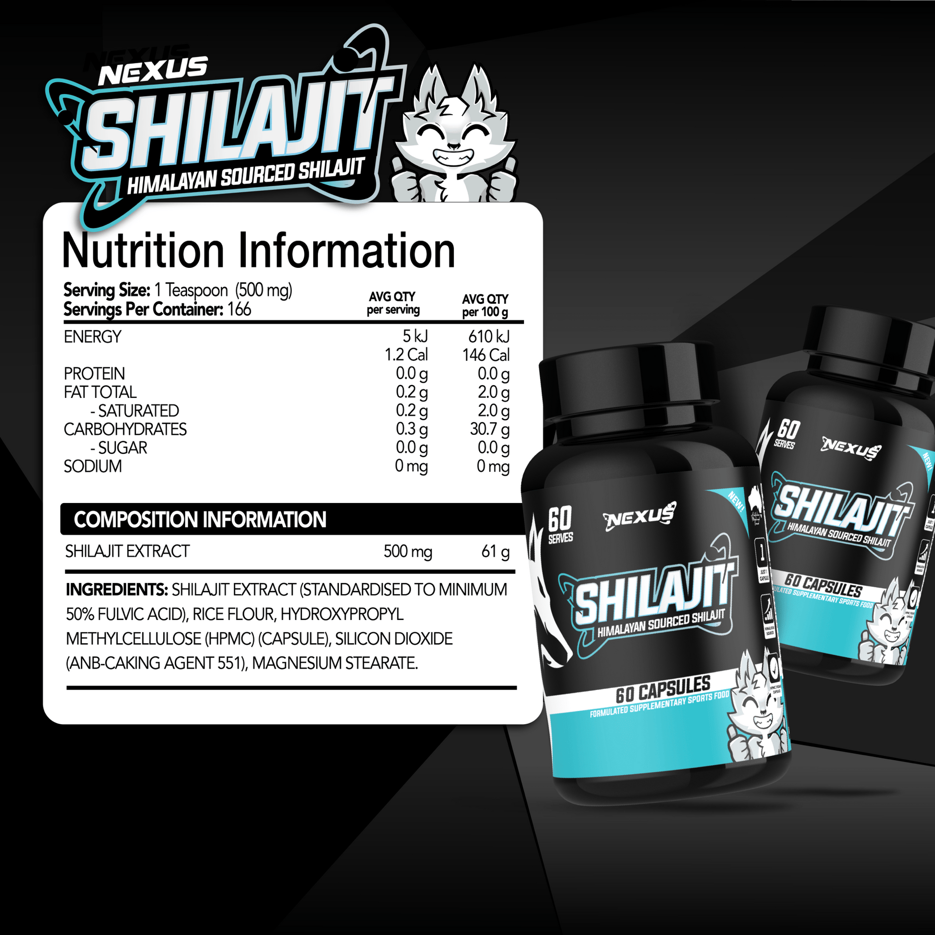 Shilajit – Mineral-Rich Resin (Capsules) | Nexus – Nexus Nutrition
