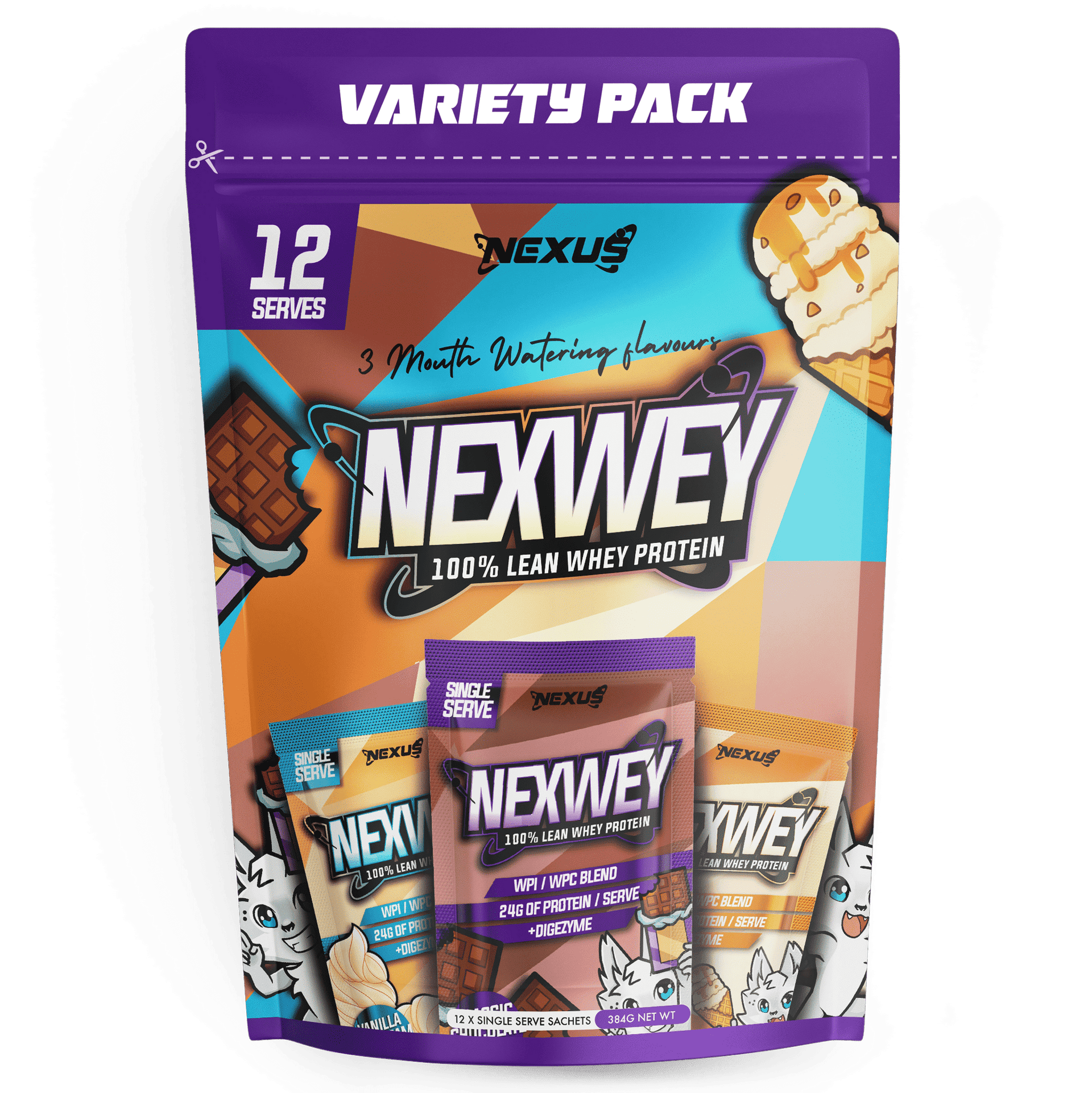 NexWey Variety Pack – Whey Flavour Sampler | Nexus – Nexus Nutrition